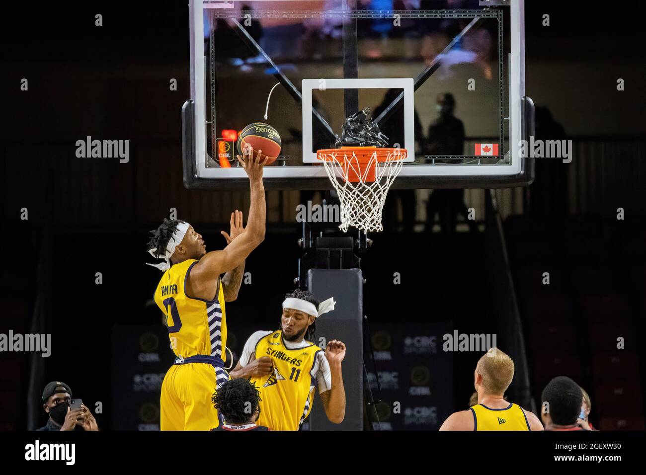 Edmonton, Canada. 20th Aug, 2021. Edmonton Stinger's Matthieu Kamba ...