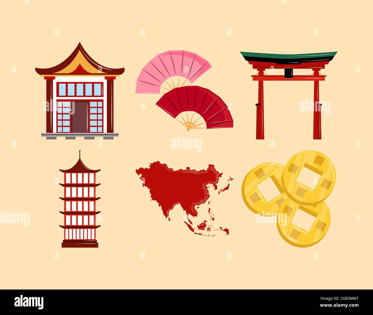 asia culture icons Stock Vector Image & Art - Alamy
