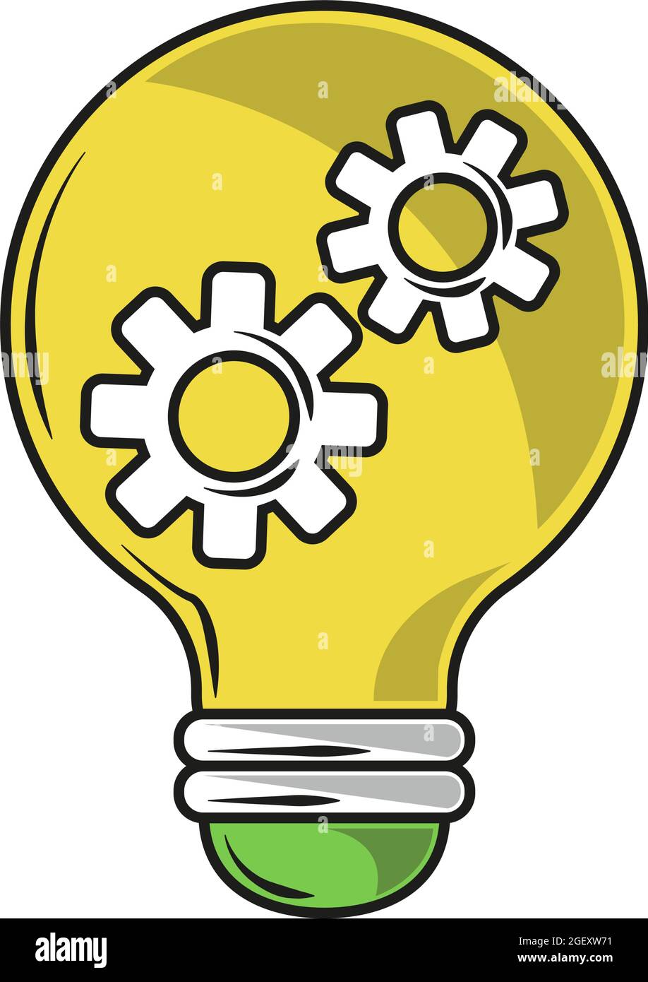 Isolated gear inside light Stock Vector Images - Alamy