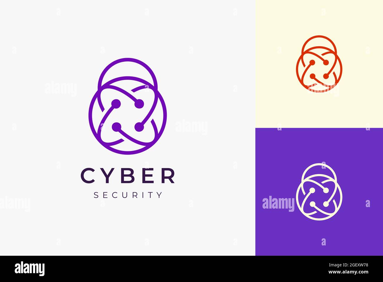 Security or protection technology logo in clean and simple padlock ...