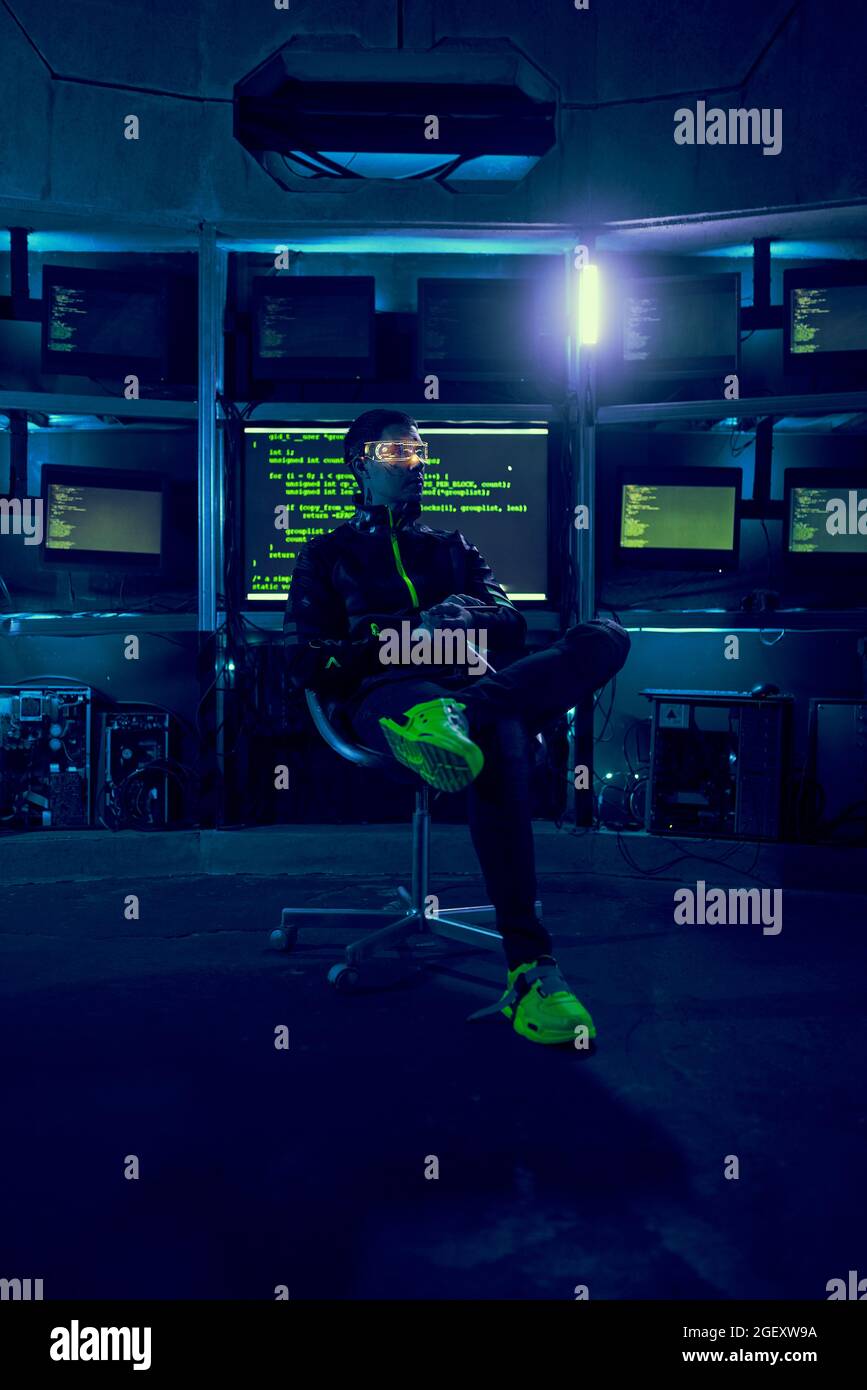 Cyber hacker breaks into databases to obtain information using a ...