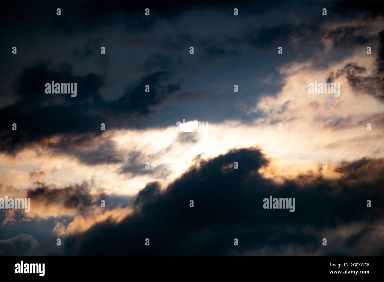 Dramatic sky background. Stormy clouds in dark sky Stock Photo - Alamy