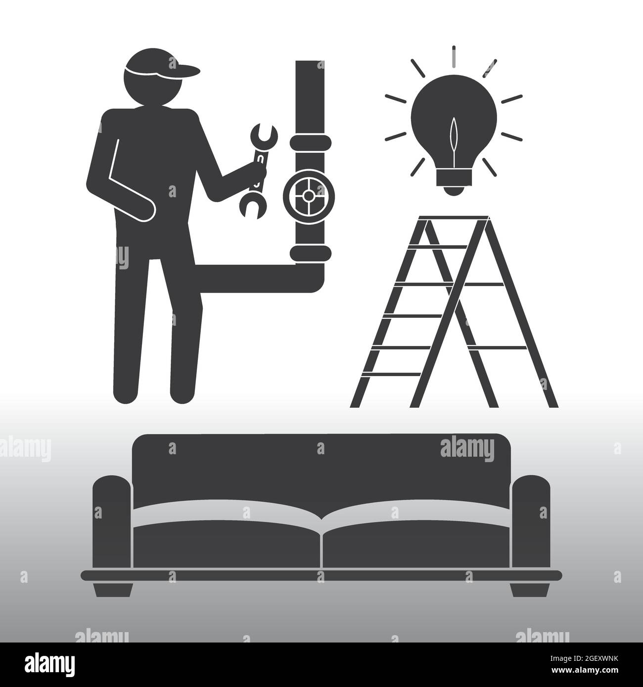 Install light bulb Stock Vector Images - Alamy