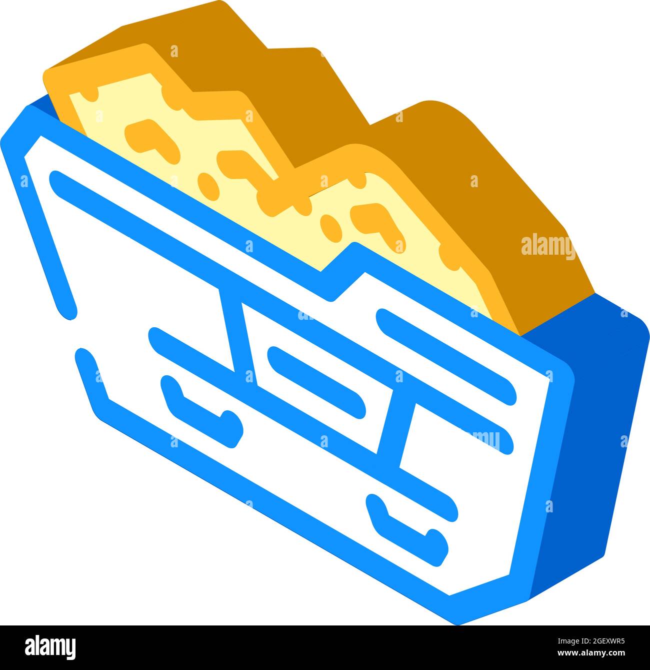 construction waste container isometric icon vector illustration Stock ...