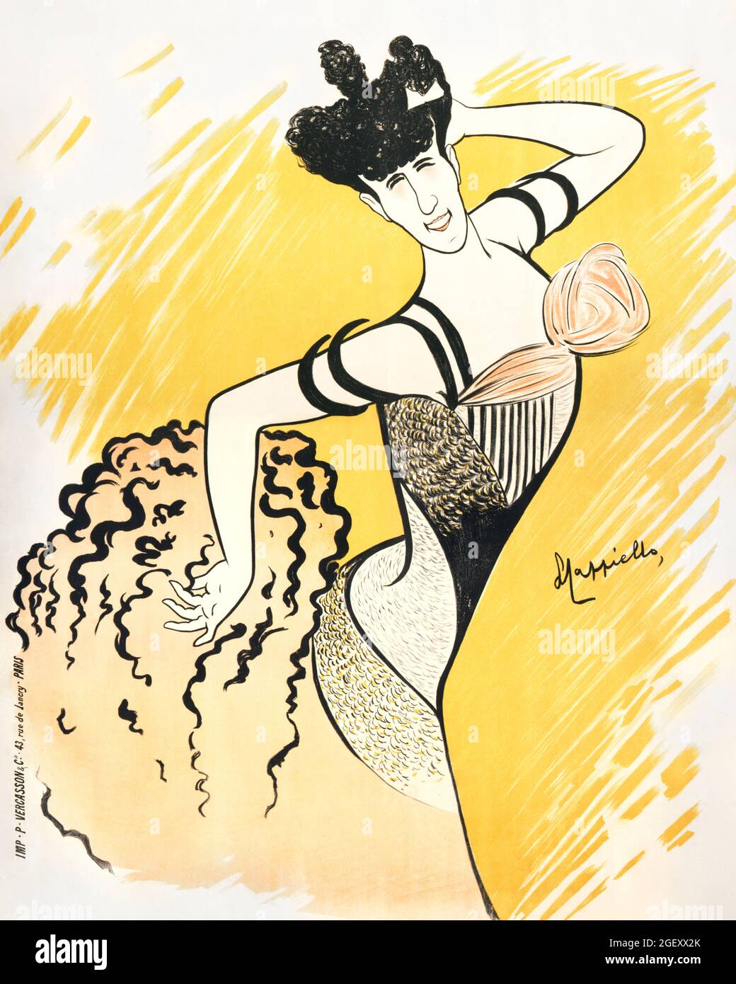 Louise Balthy at the Folies-Bergères (1902) print in high resolution by ...