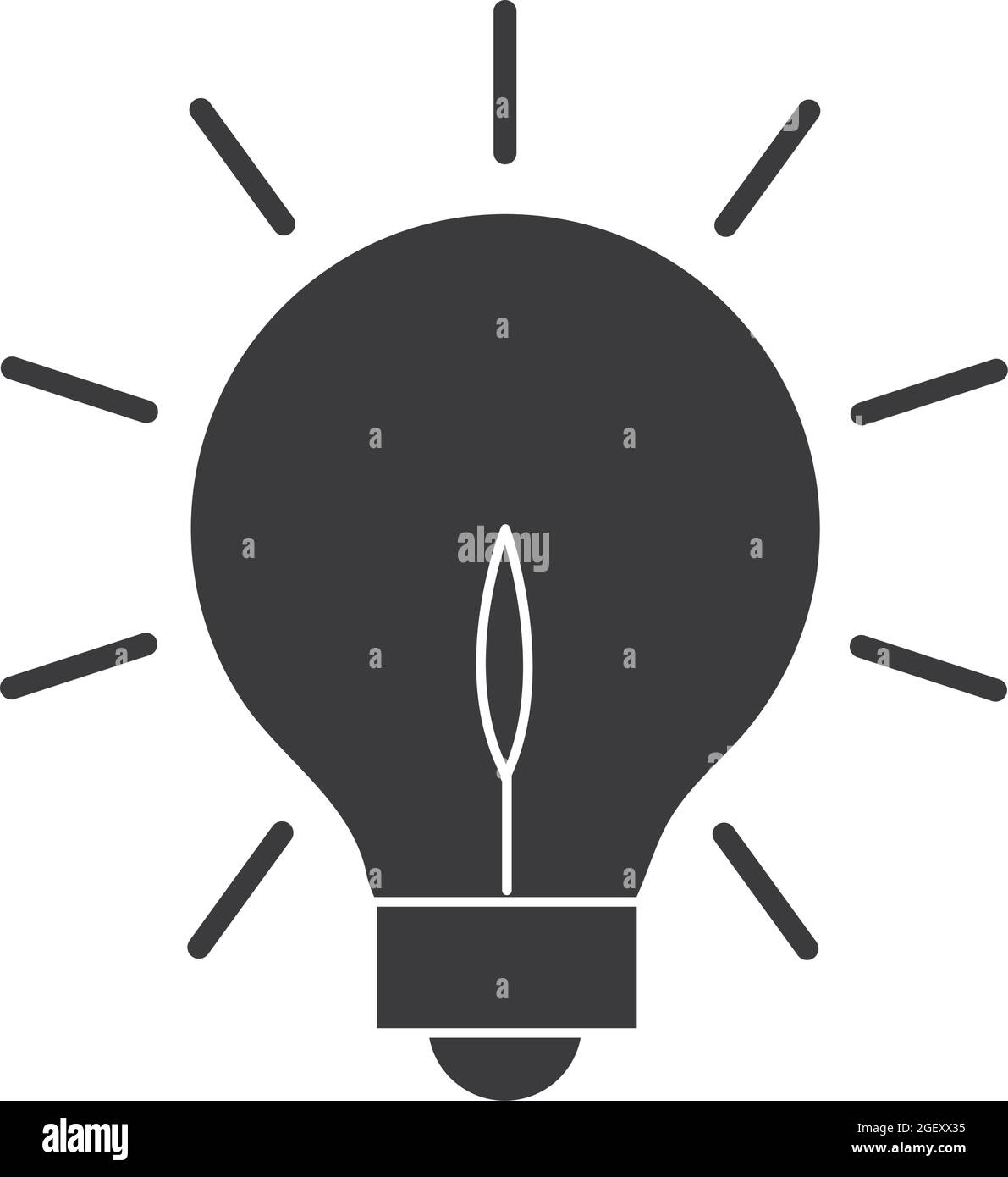 light bulb pictogram Stock Vector Image & Art - Alamy