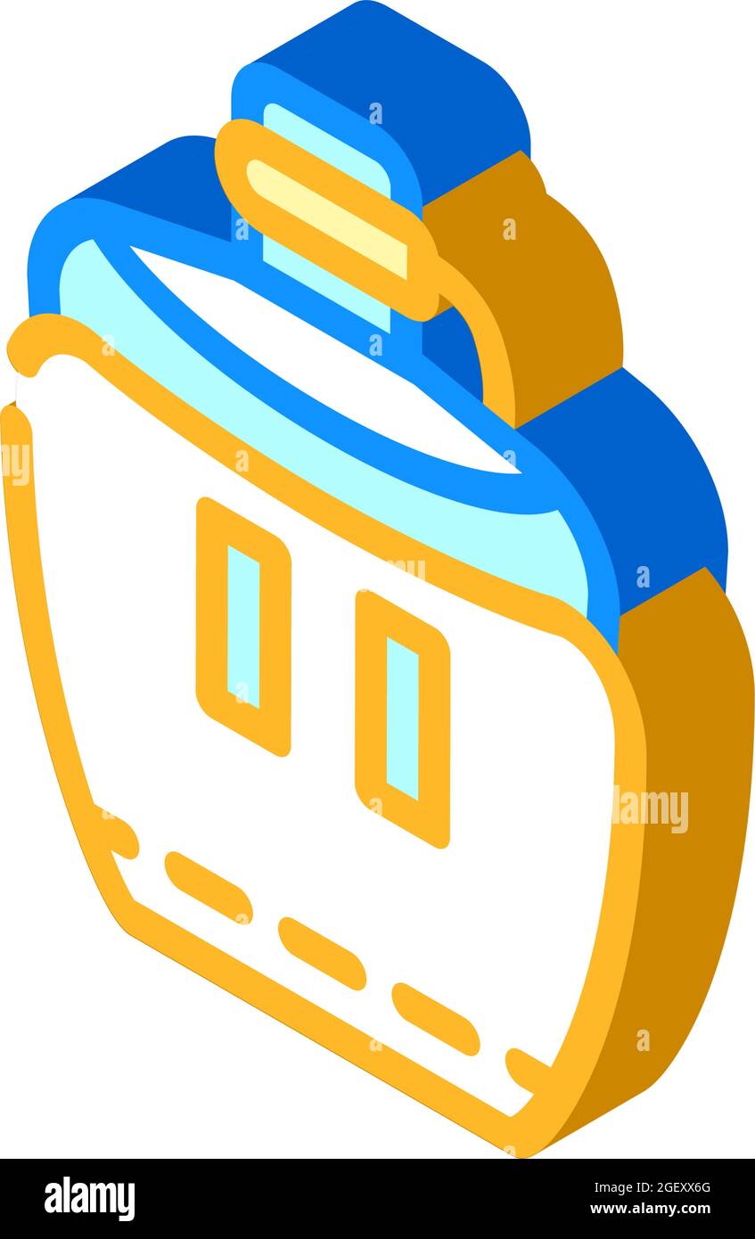 flask drink isometric icon vector illustration Stock Vector Image & Art ...