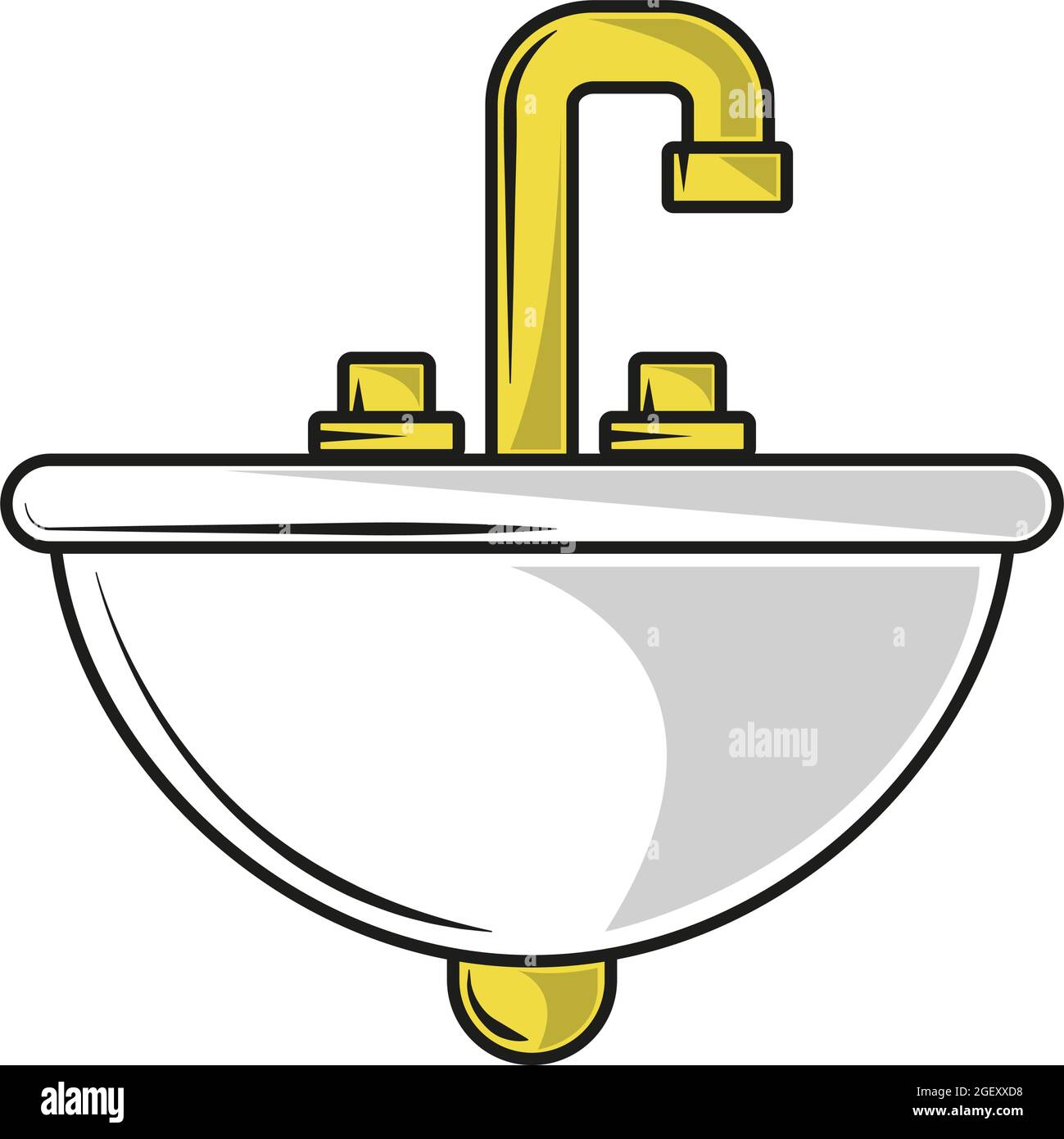 bathroom sink and faucet Stock Vector Image & Art - Alamy