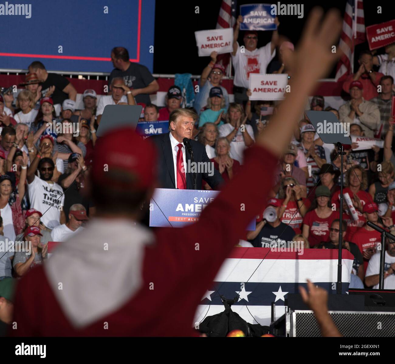 Cullman, Alabama, USA. 21st Aug, 2021. Former President Donald Trump ...