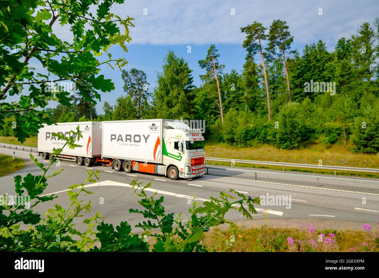 habo, sweden, 14 july 2021, volvo fh thermo truck, operated by paroy on ...