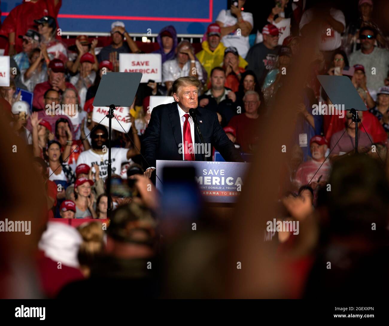 Cullman, Alabama, USA. 21st Aug, 2021. Former President Donald Trump ...