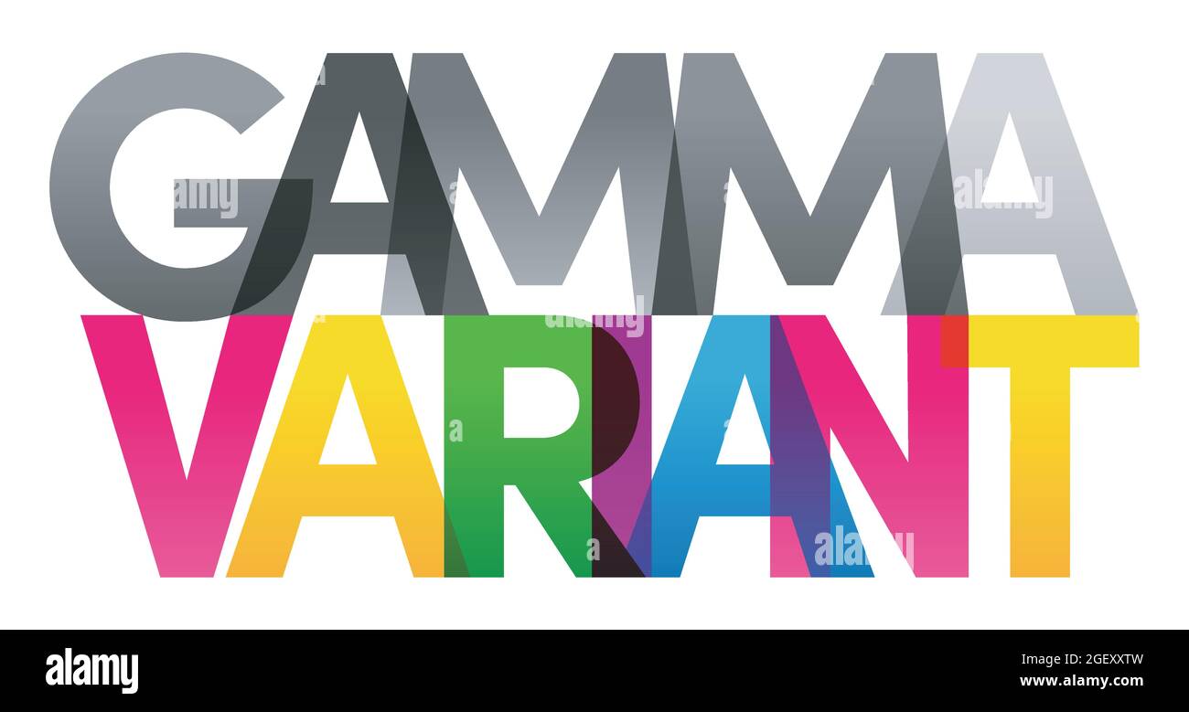 GAMMA VARIANT Colored Vector banner. Corporate concept. Gradient Text ...