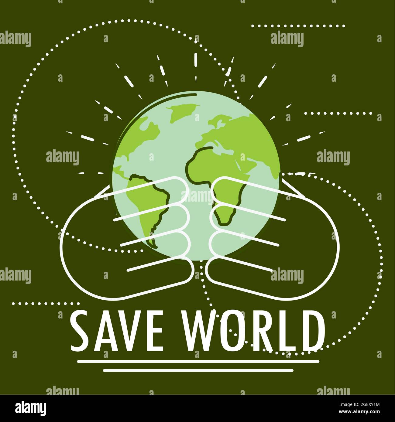 save world green card Stock Vector Image & Art - Alamy