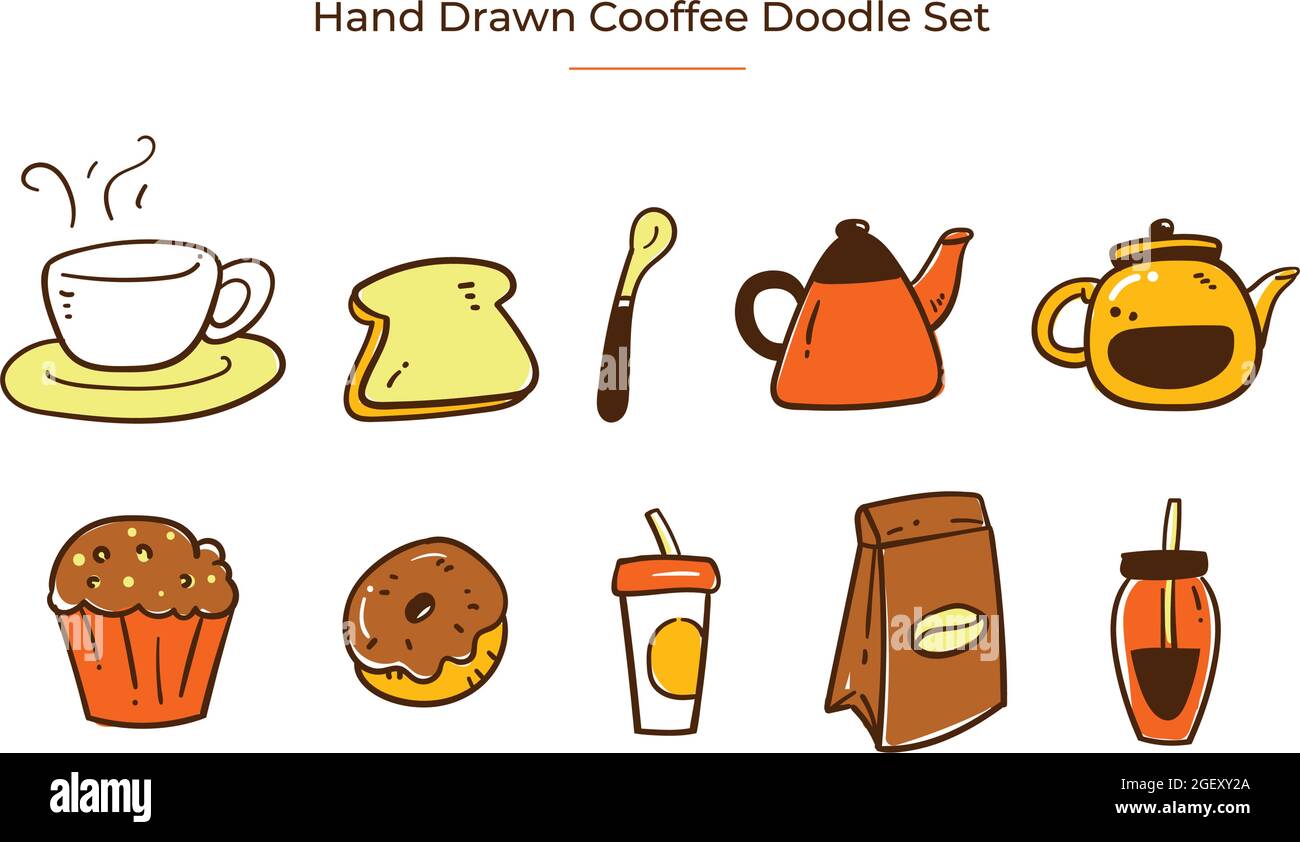 Coffee mug outline hand drawn hi-res stock photography and images - Alamy