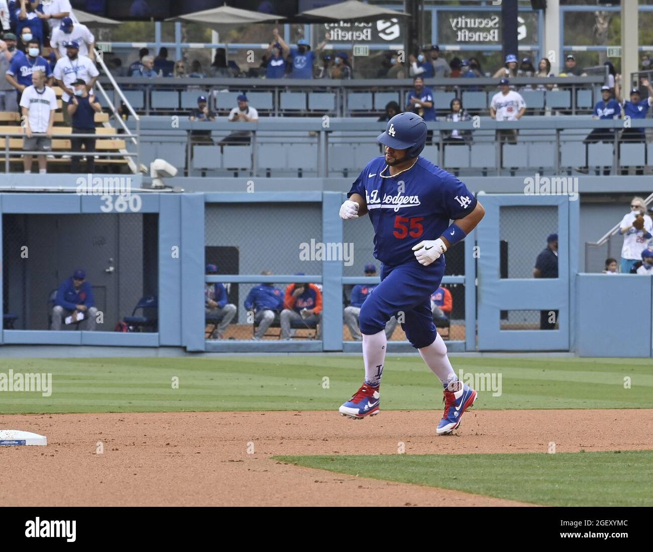 Los Angeles, United States. 22nd Aug, 2021. Los Angeles Dodgers' first ...