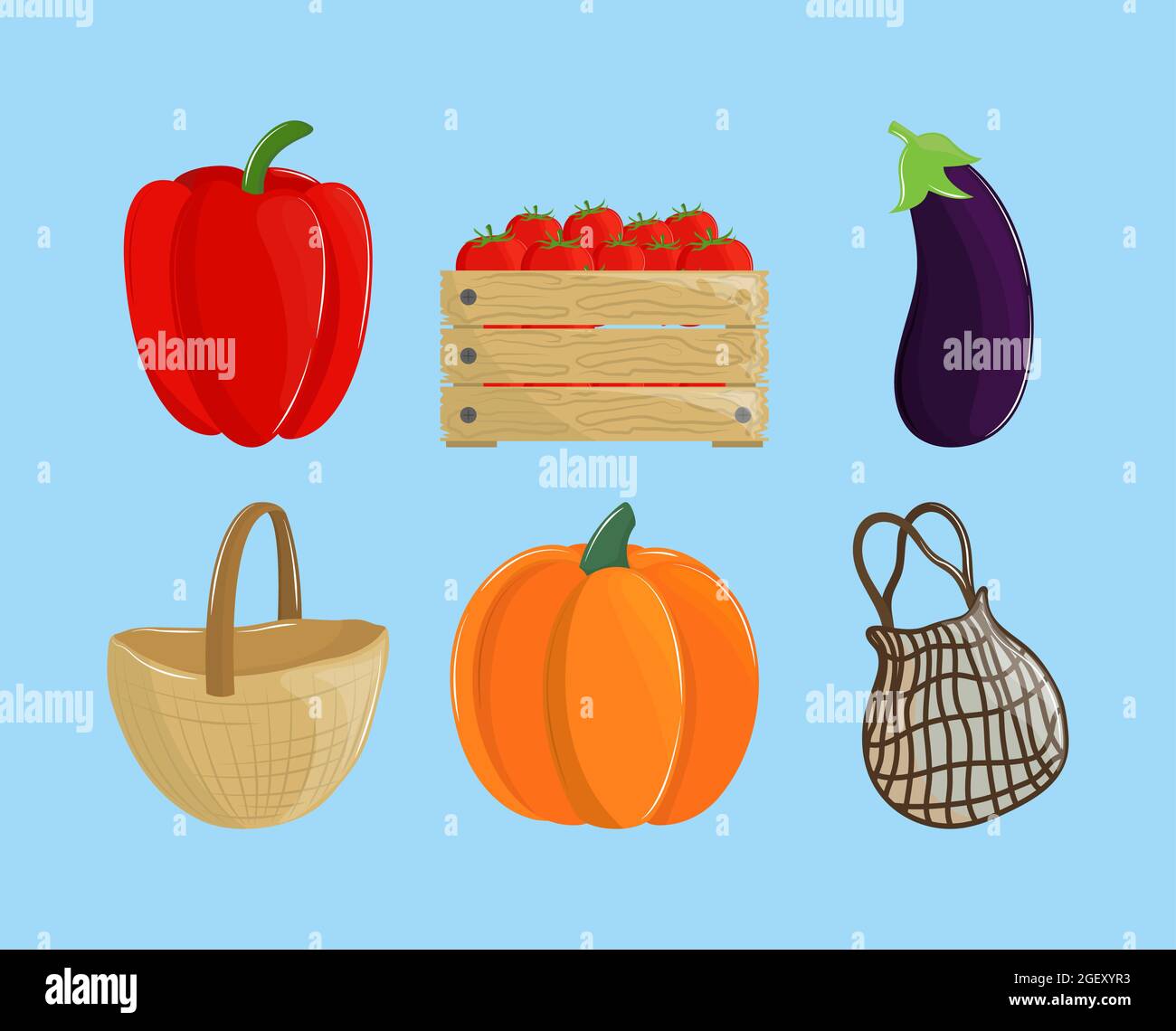 fresh produce set Stock Vector Image & Art - Alamy