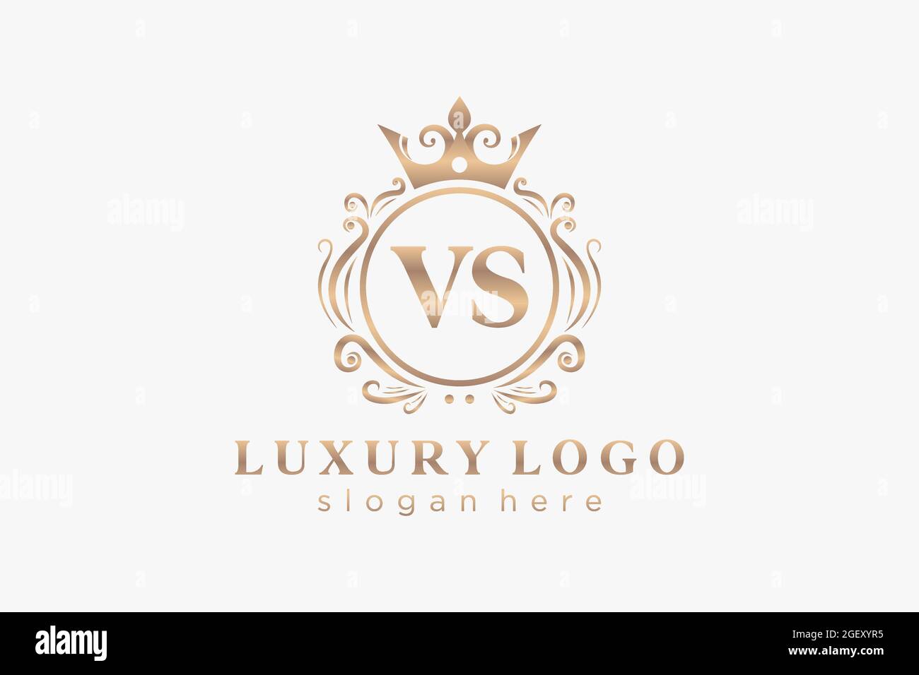 VS Letter Royal Luxury Logo template in vector art for Restaurant ...