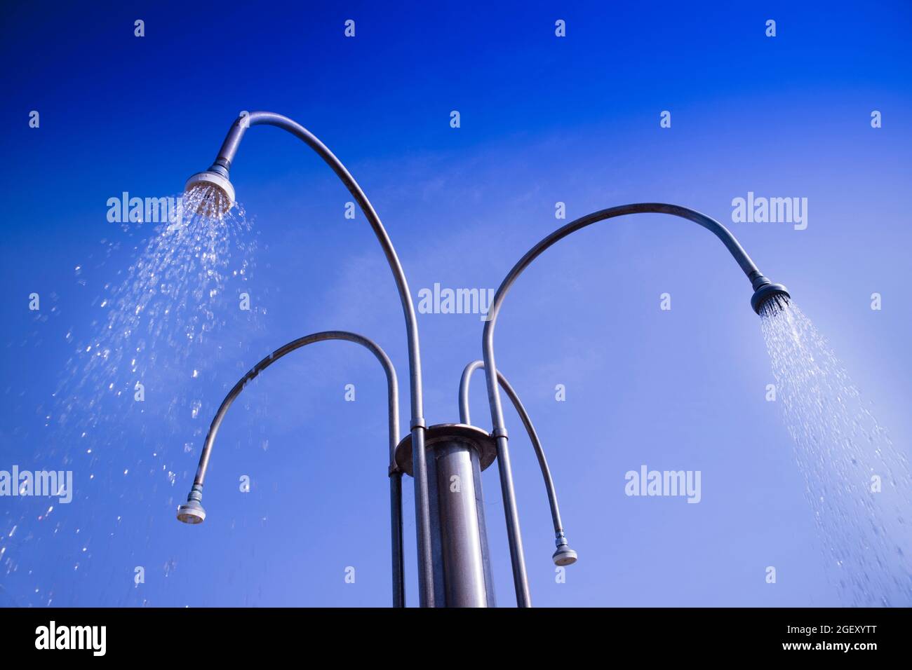 Refreshing cold outdoor shower in a public park Stock Photo - Alamy
