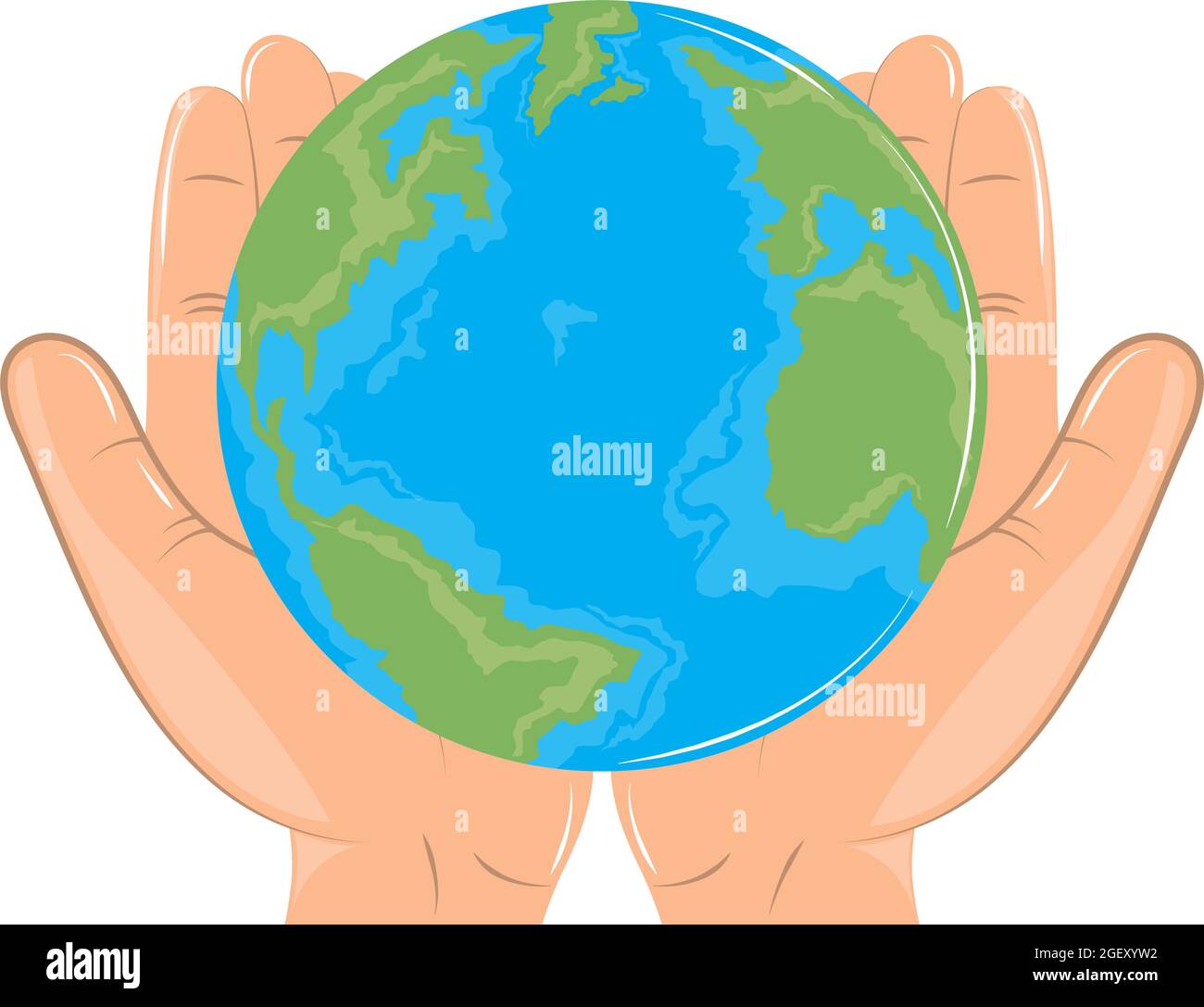 hands holds world map Stock Vector Image & Art - Alamy