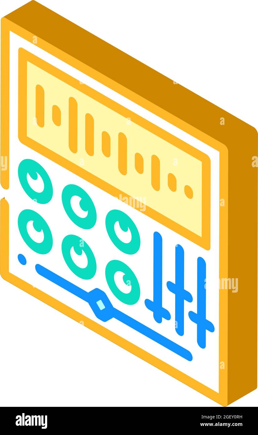 sound processing video production isometric icon vector illustration ...