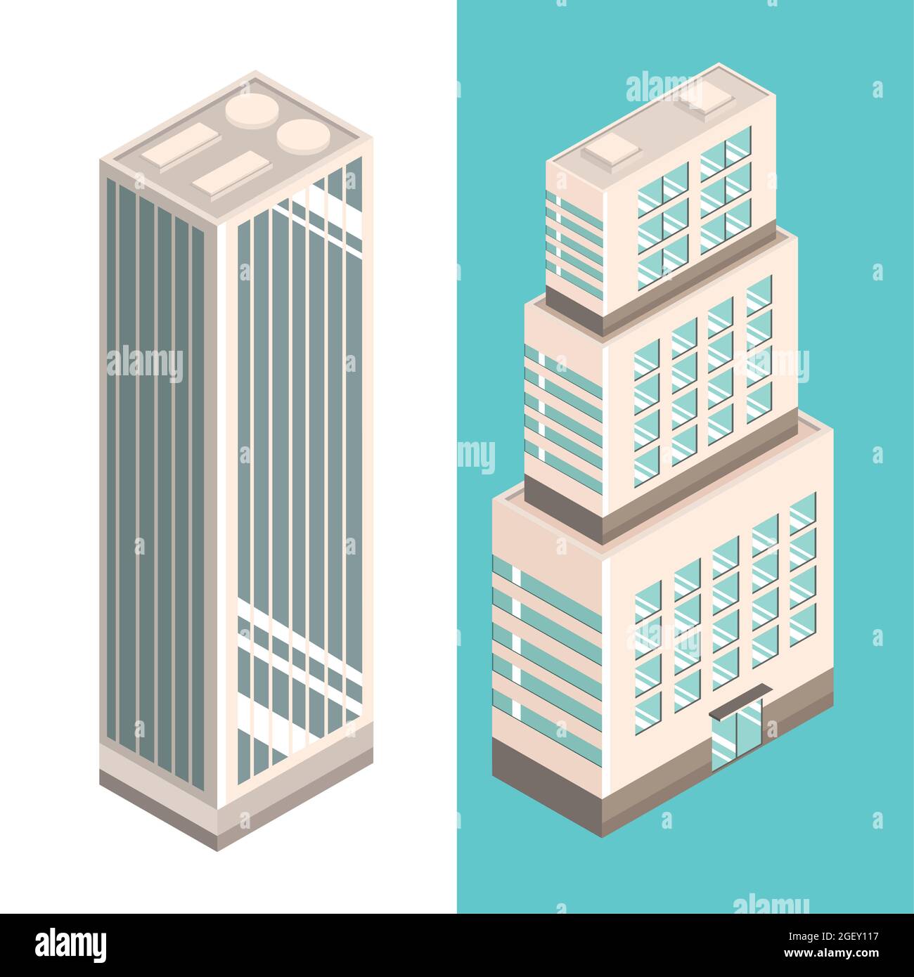isometric skyscrapers building Stock Vector Image & Art - Alamy