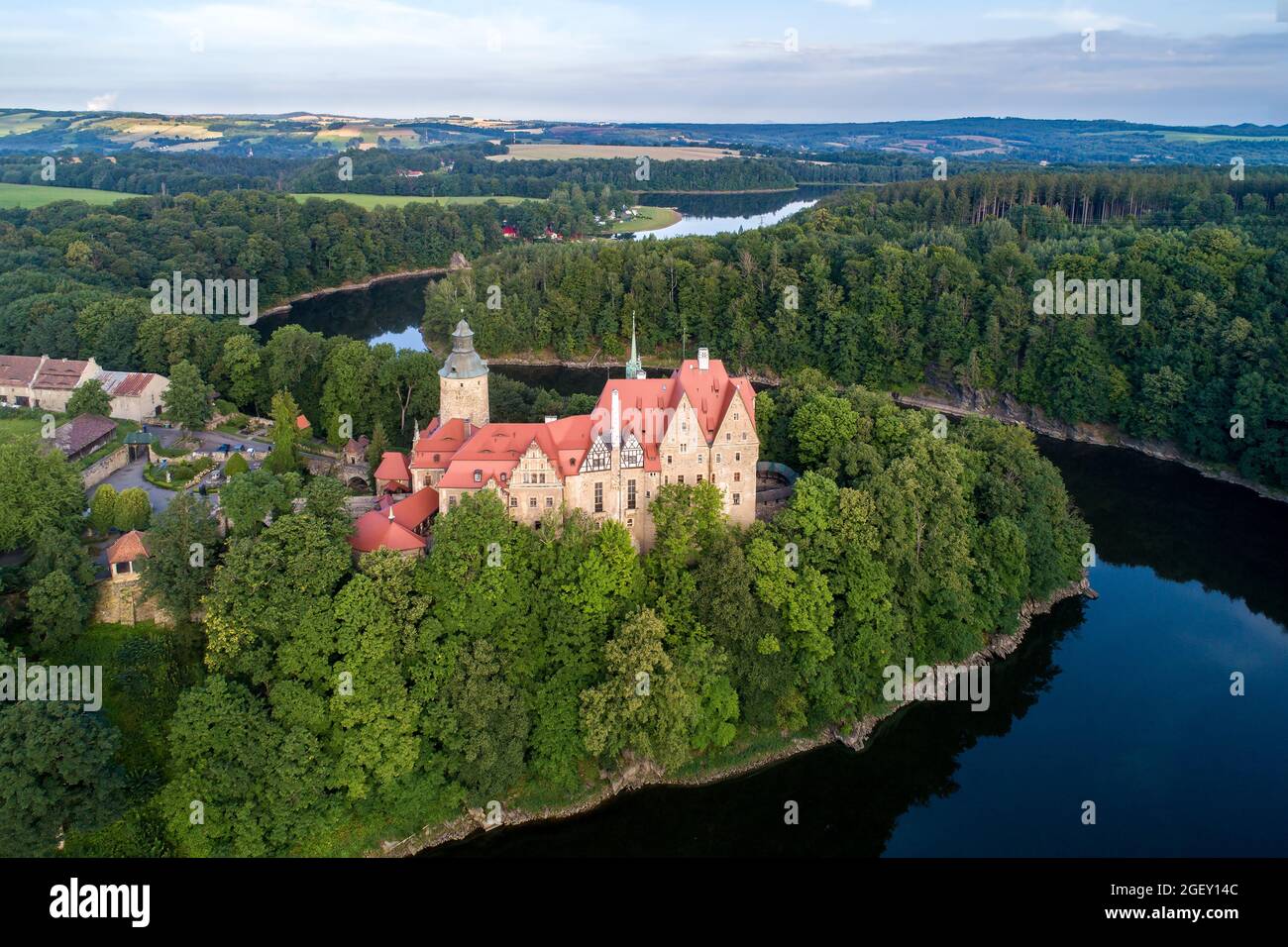 Czocha medieval castle in Lower Silesia in Poland. Built in 13th ...