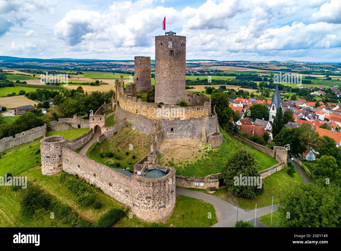 Ruin of medieval Münzenberg castle in Hesse, Germany. Built in12th ...