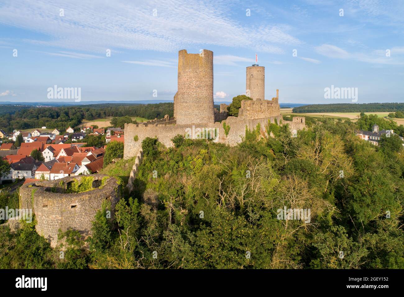 Ruin of medieval Münzenberg castle in Hesse, Germany. Built in12th ...