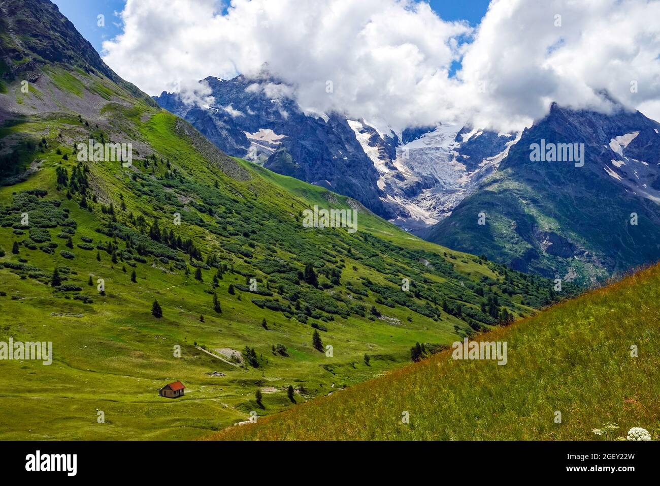Col du Galbier, Ecrins Mountains, French Alps, France Stock Photo - Alamy