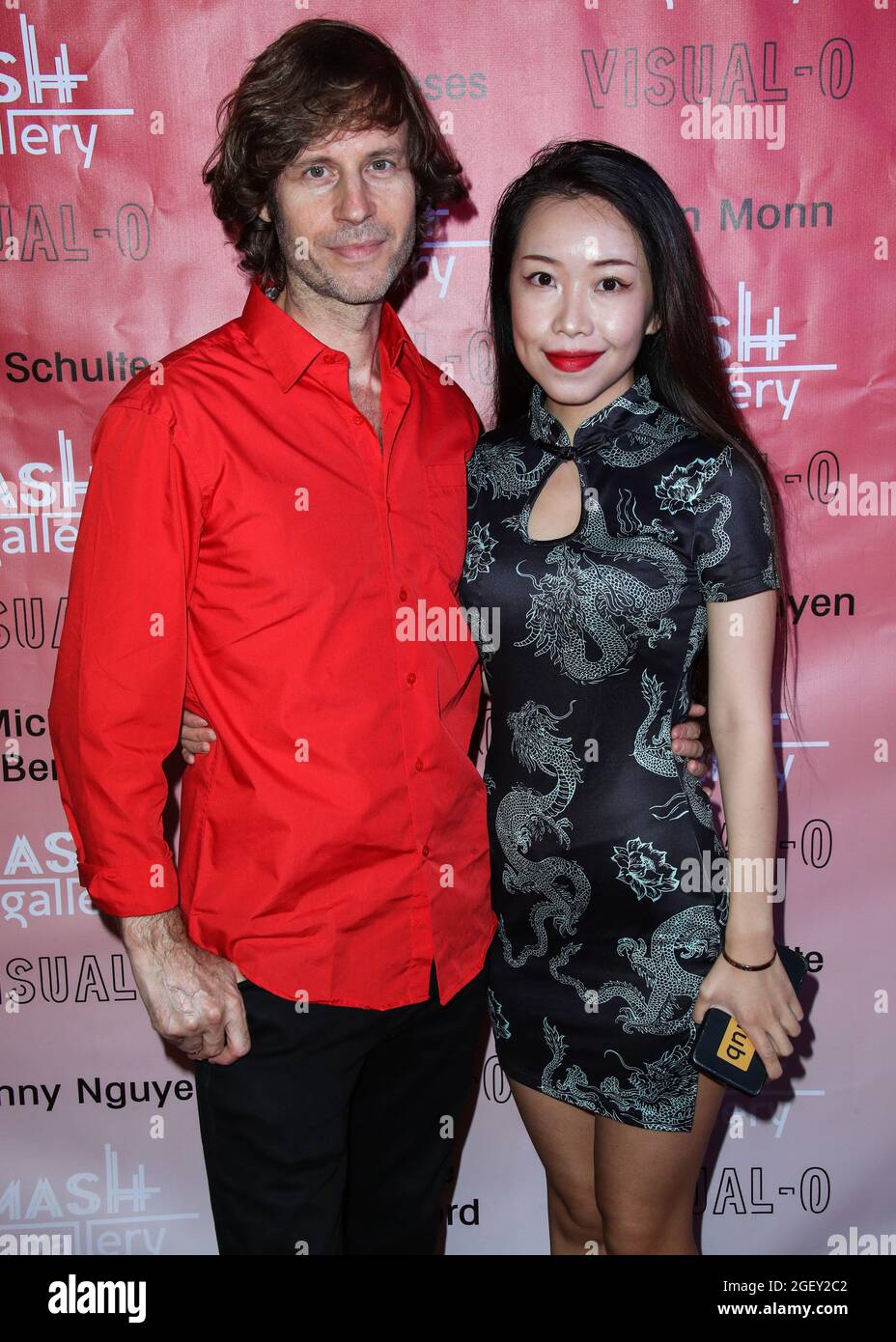 LOS ANGELES, CALIFORNIA, USA - AUGUST 21: Artist Robert Standish and JK ...