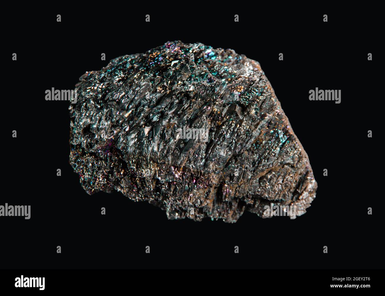 Carborundum rock isolated on a black background Stock Photo - Alamy