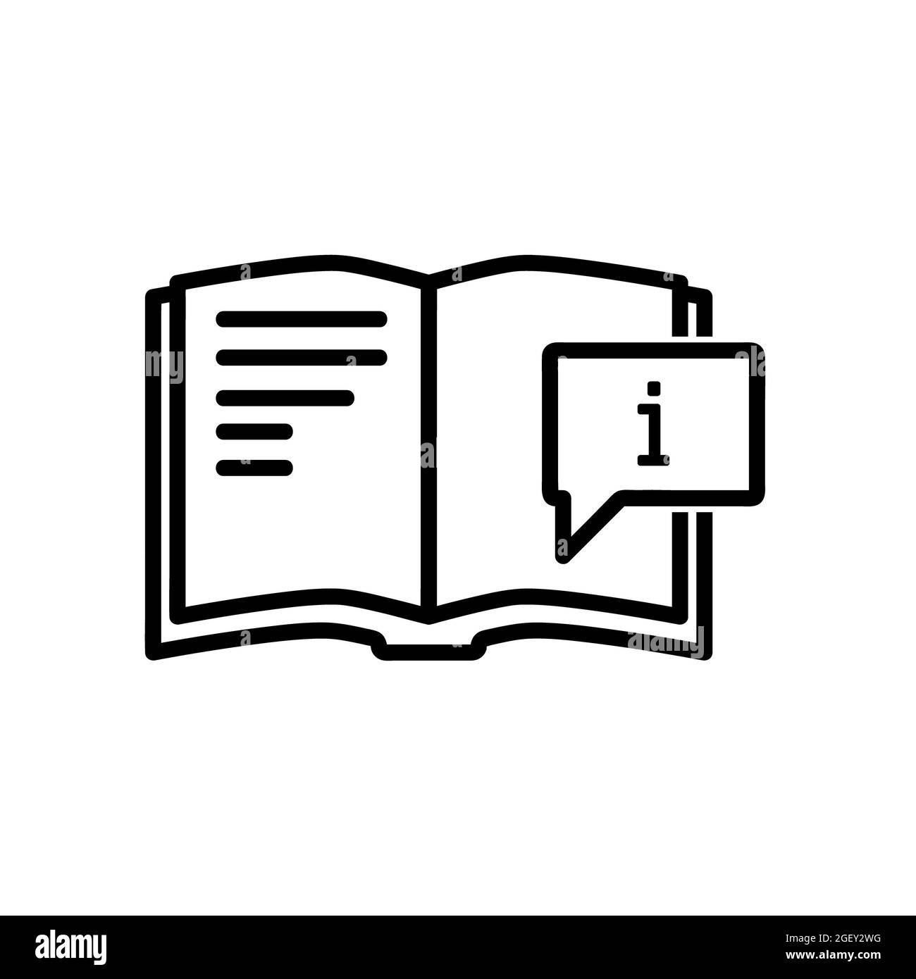 Information icon. Flat pictogram for web. Line stroke. Simple info ...