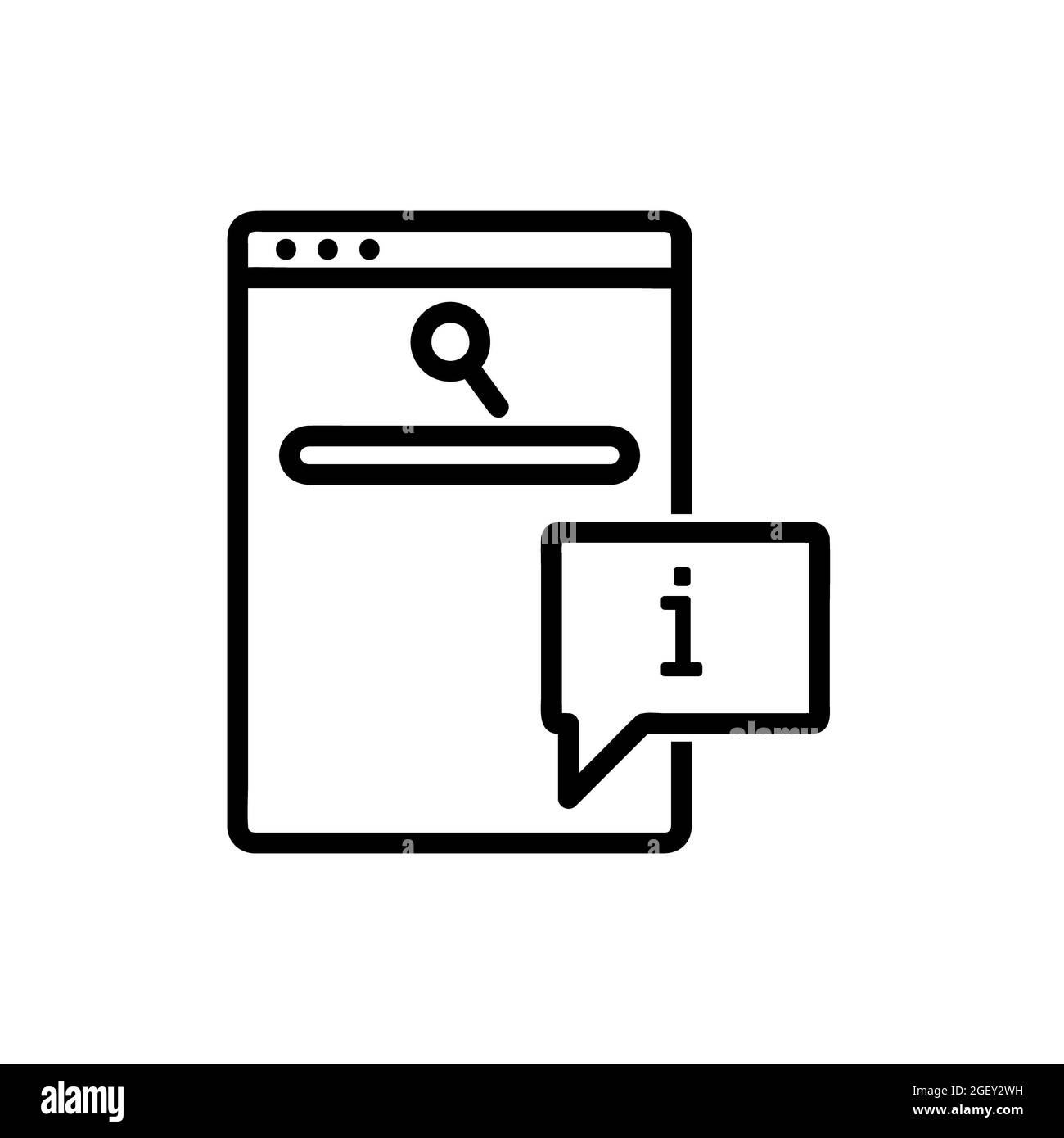 Information icon. Flat pictogram for web. Line stroke. Simple info ...