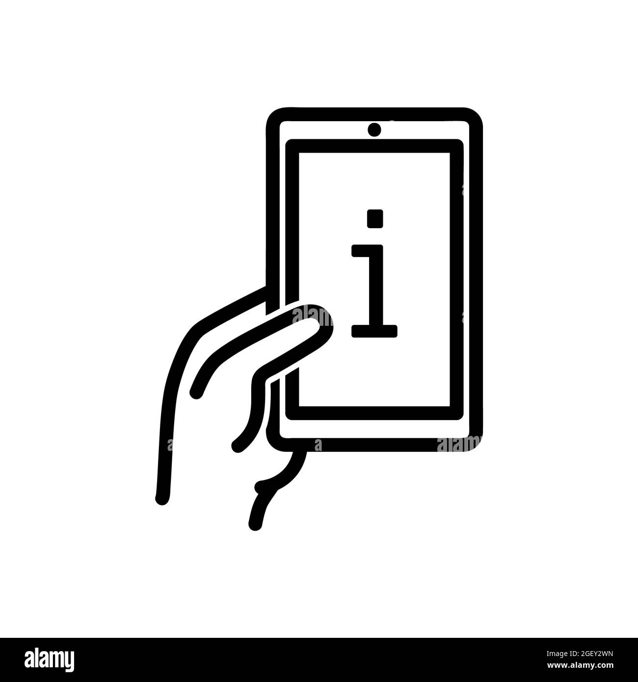 Information icon. Flat pictogram for web. Line stroke. Simple info ...