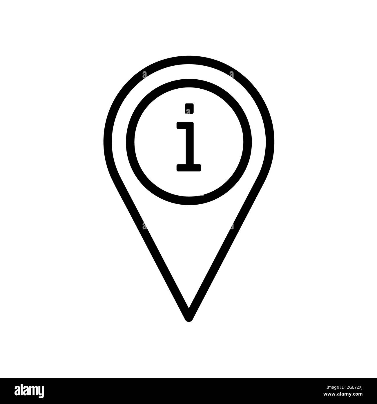 Information icon. Flat pictogram for web. Line stroke. Simple info ...