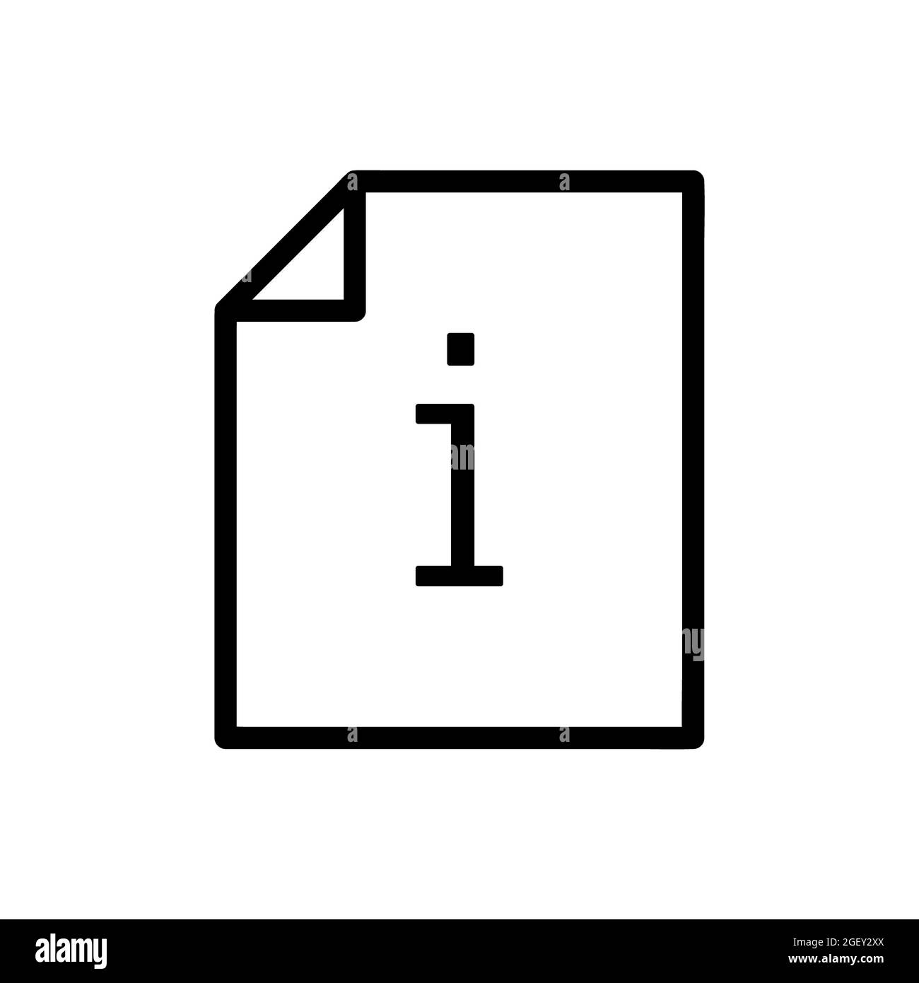 Information icon. Flat pictogram for web. Line stroke. Simple info ...