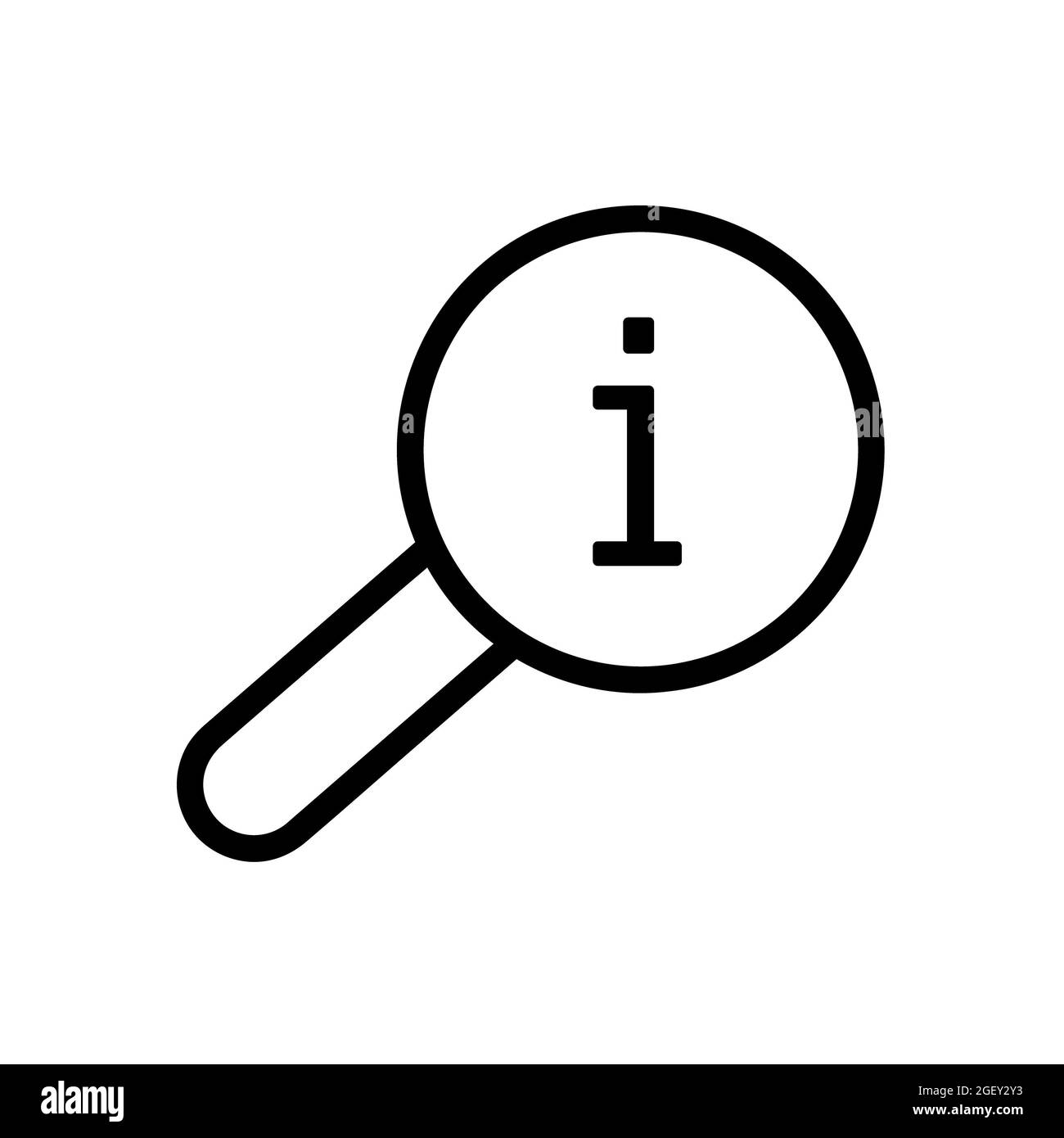 Information icon. Flat pictogram for web. Line stroke. Simple info ...