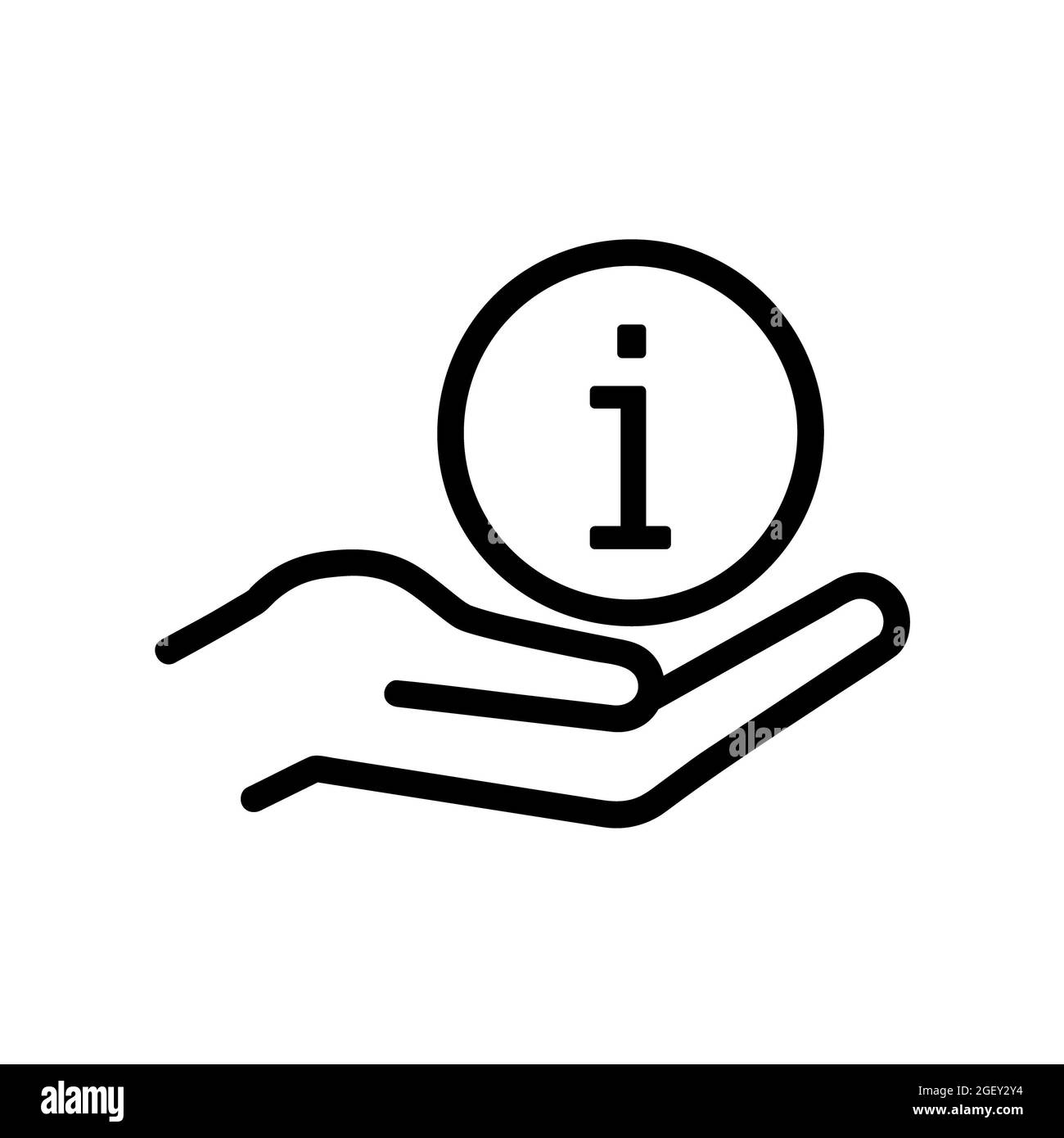 Information icon. Flat pictogram for web. Line stroke. Simple info ...