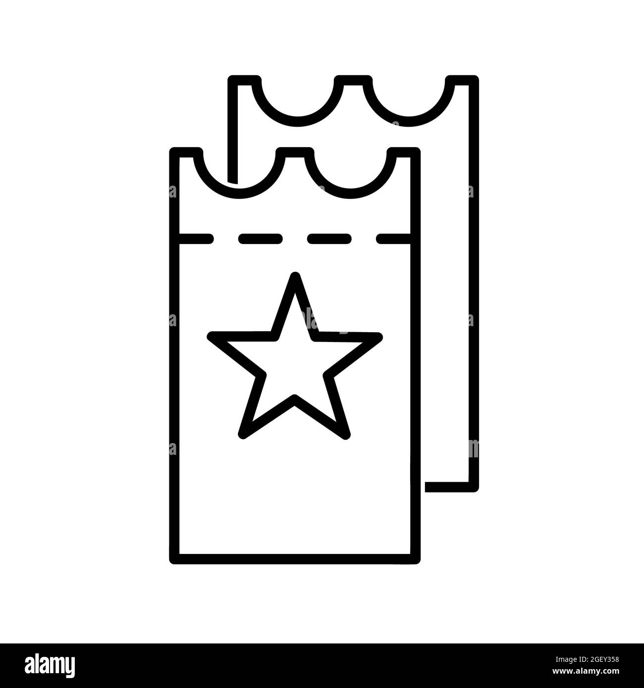 Ticket icon. Flat pictogram for web. Line stroke. Simple symbol ...