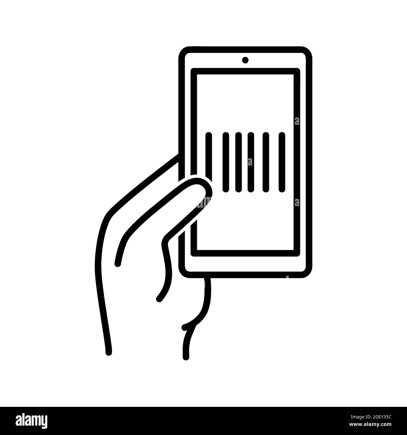 Web ticket icon. Flat pictogram. Line stroke. Simple symbol isolated on ...