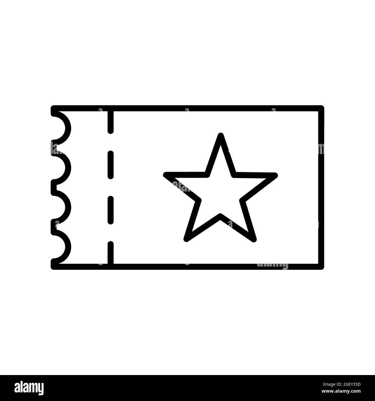 Ticket icon. Flat pictogram for web. Line stroke. Simple symbol ...