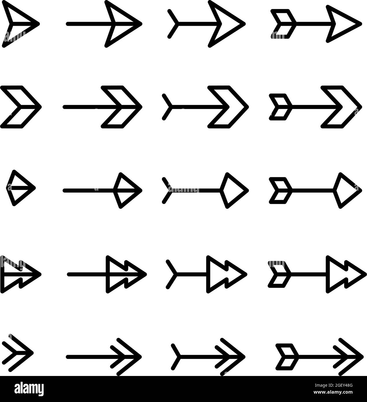 Arrows set icons. Arrow icon. Arrow vector collection. Arrow. Cursor ...