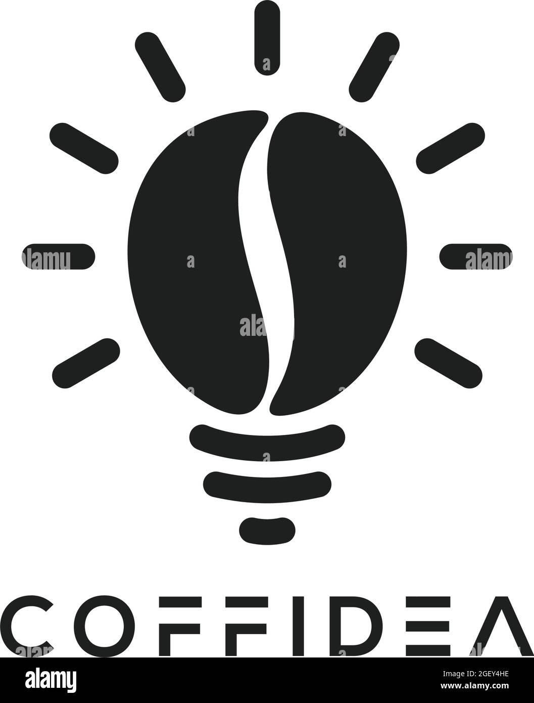 COFFEE LOGO WITH LAMP SMART CREATIVE ABSTRACT LOGO DESIGN IDEA VECTOR ...