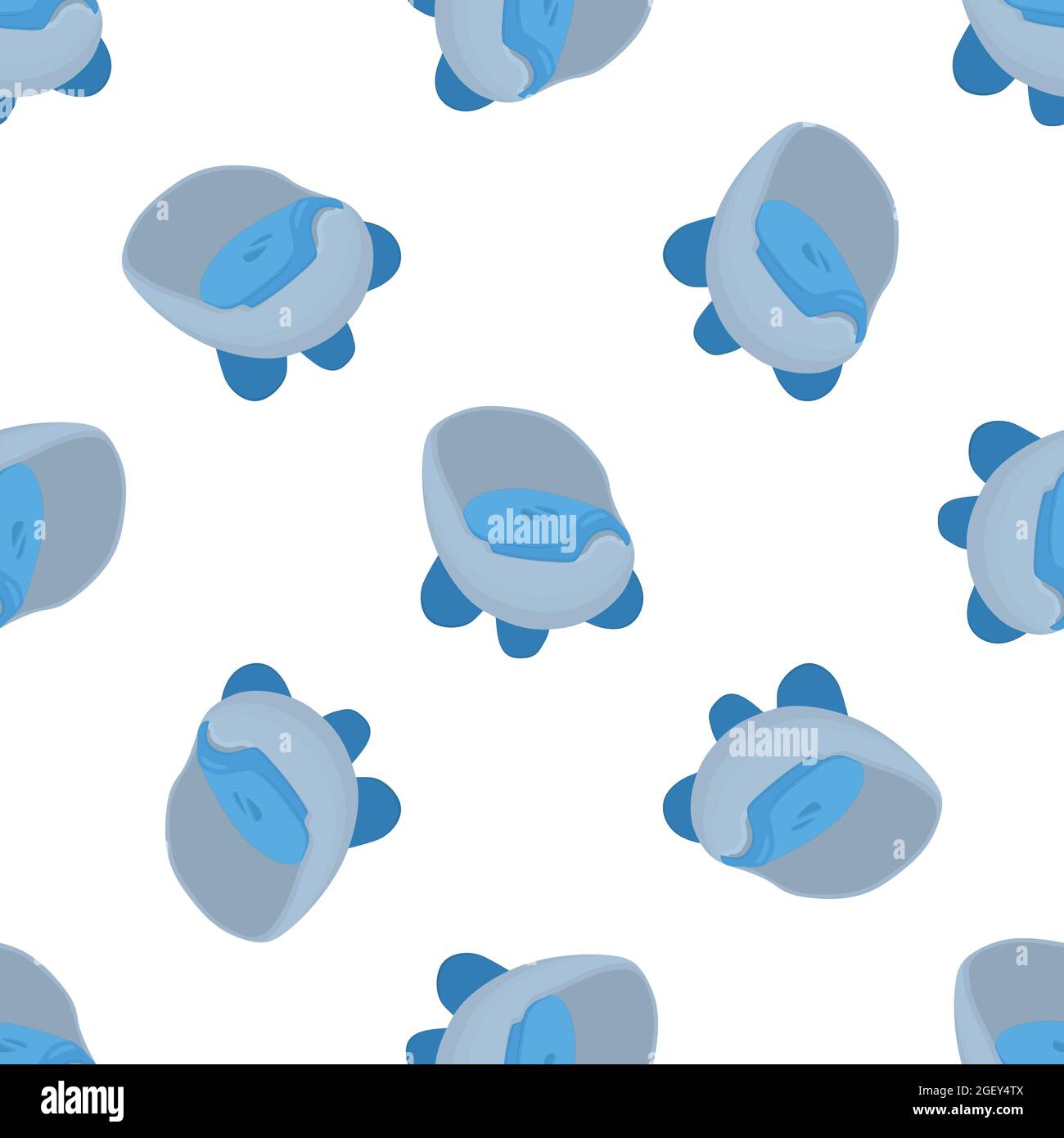 Abstract seamless plastic baby pots with comfortable handle, kid potty ...