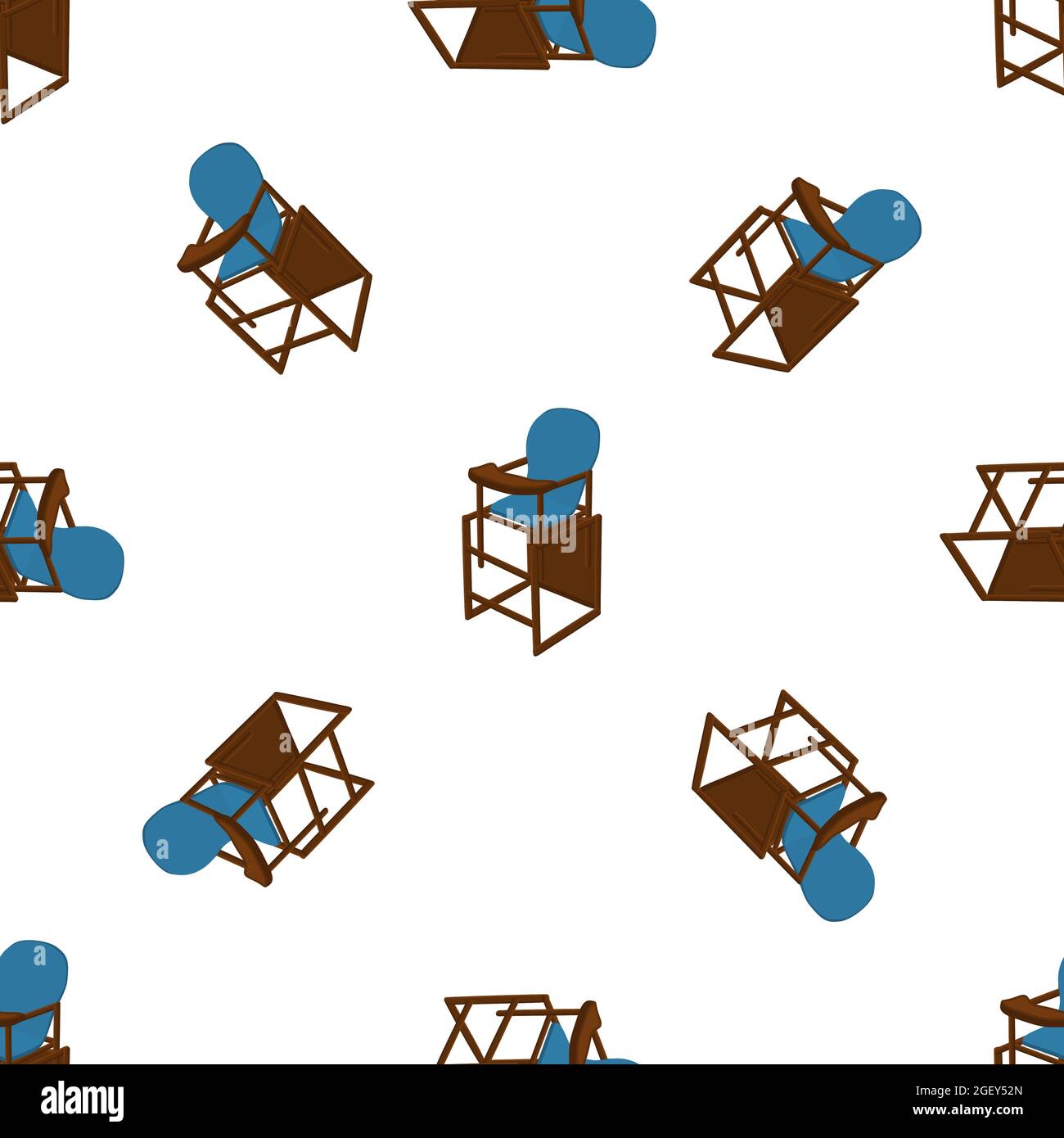 Illustration on theme colorful modern child high chair for baby feeding ...
