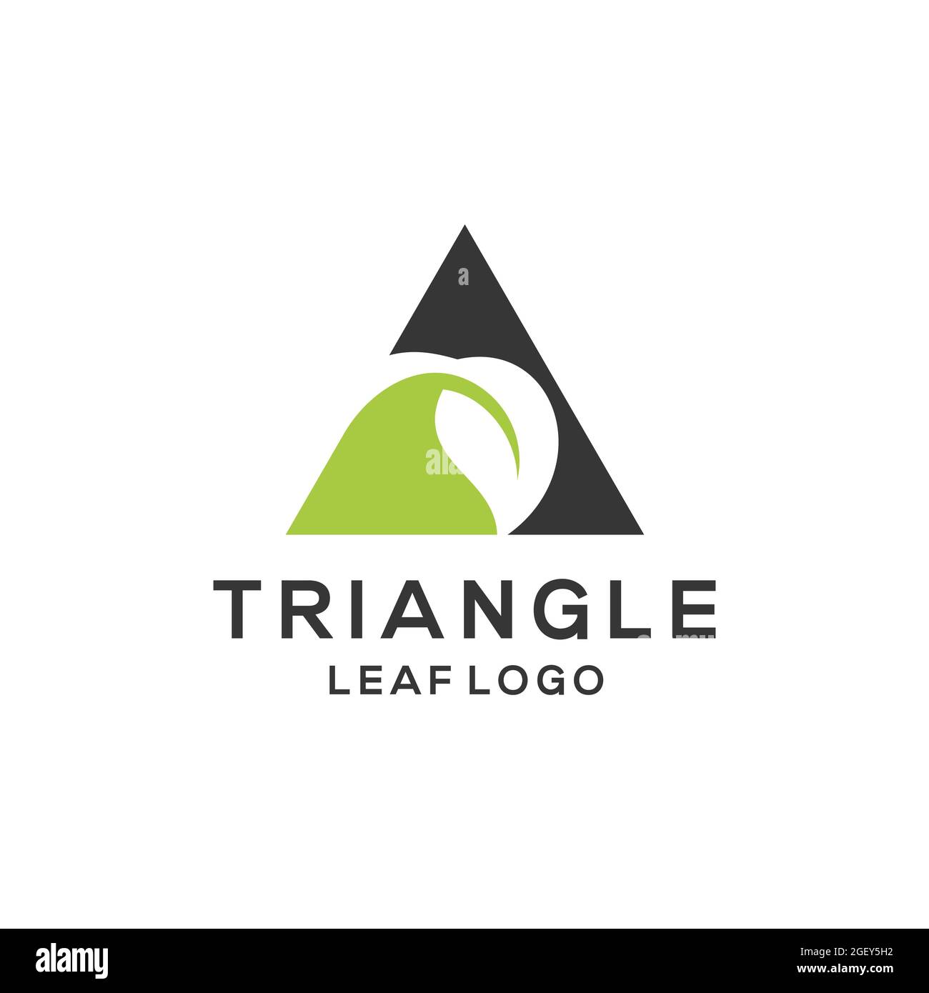 Pyramid logo. leaf logo. abstract leaf. triangle pyramida. growth ...