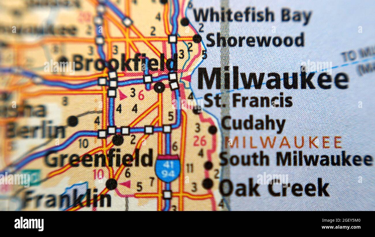 Map of milwaukee hi-res stock photography and images - Alamy
