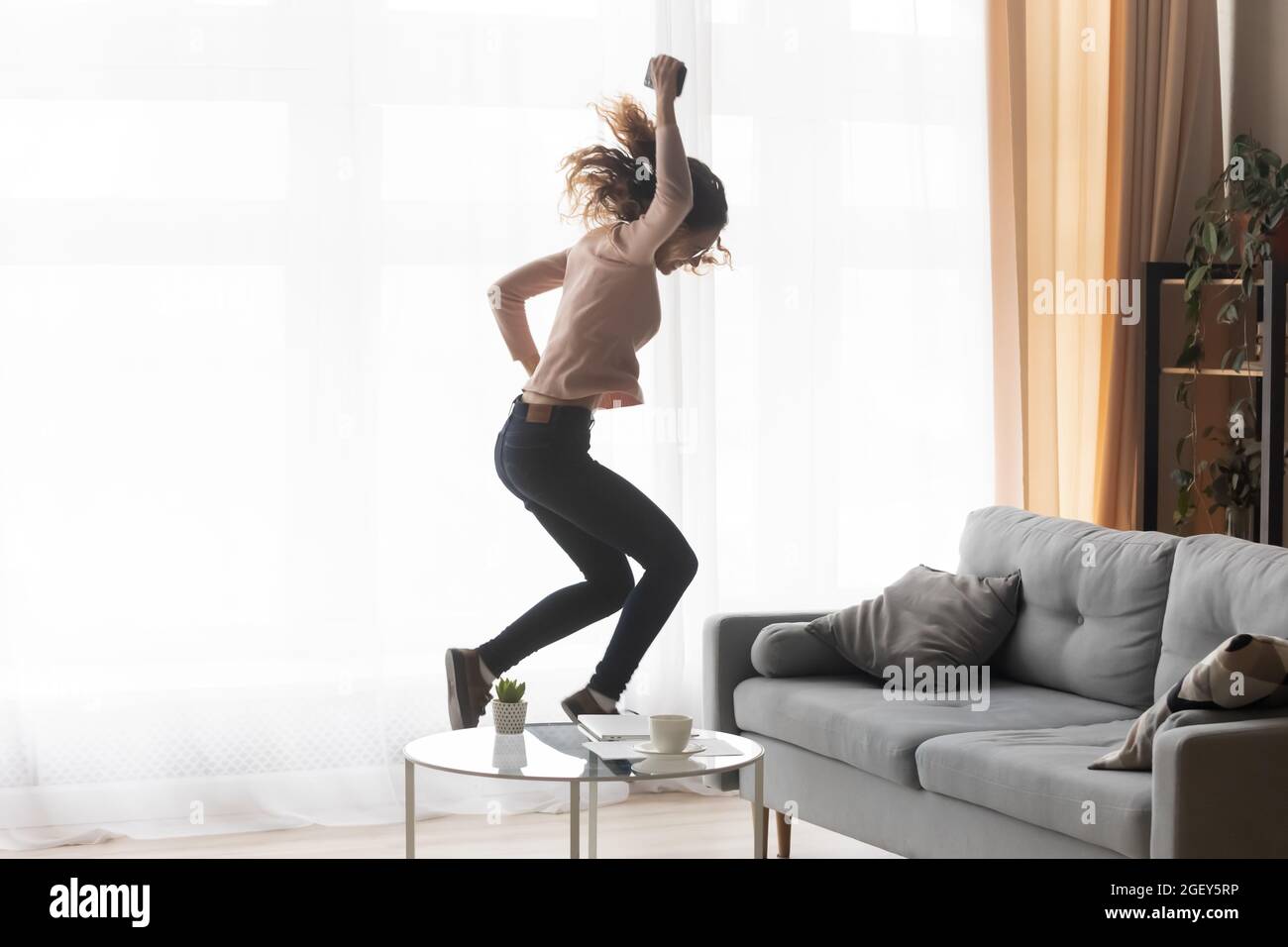 Woman win alone hi-res stock photography and images - Alamy