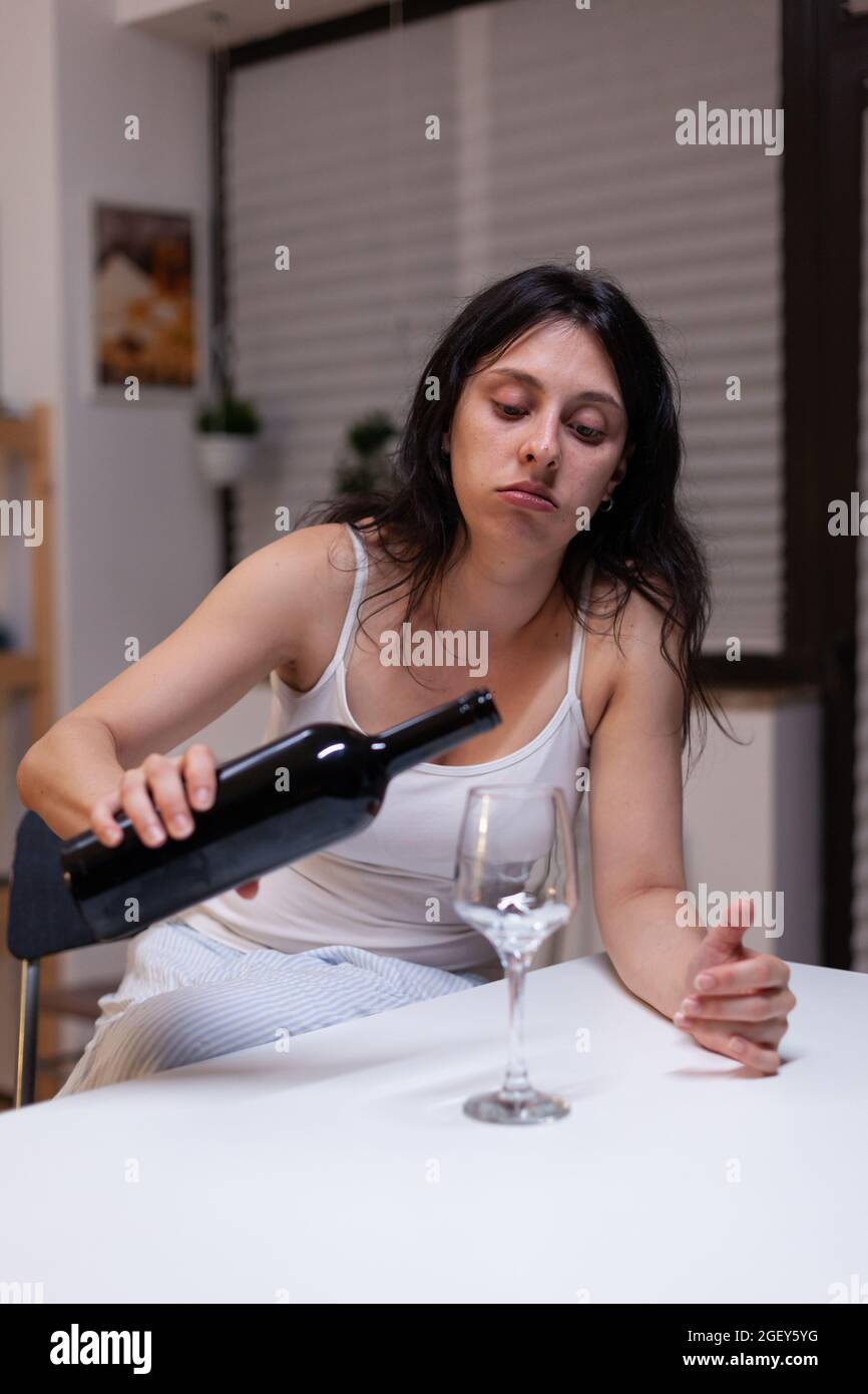 Woman drinking from bottle alcohol hi-res stock photography and images ...
