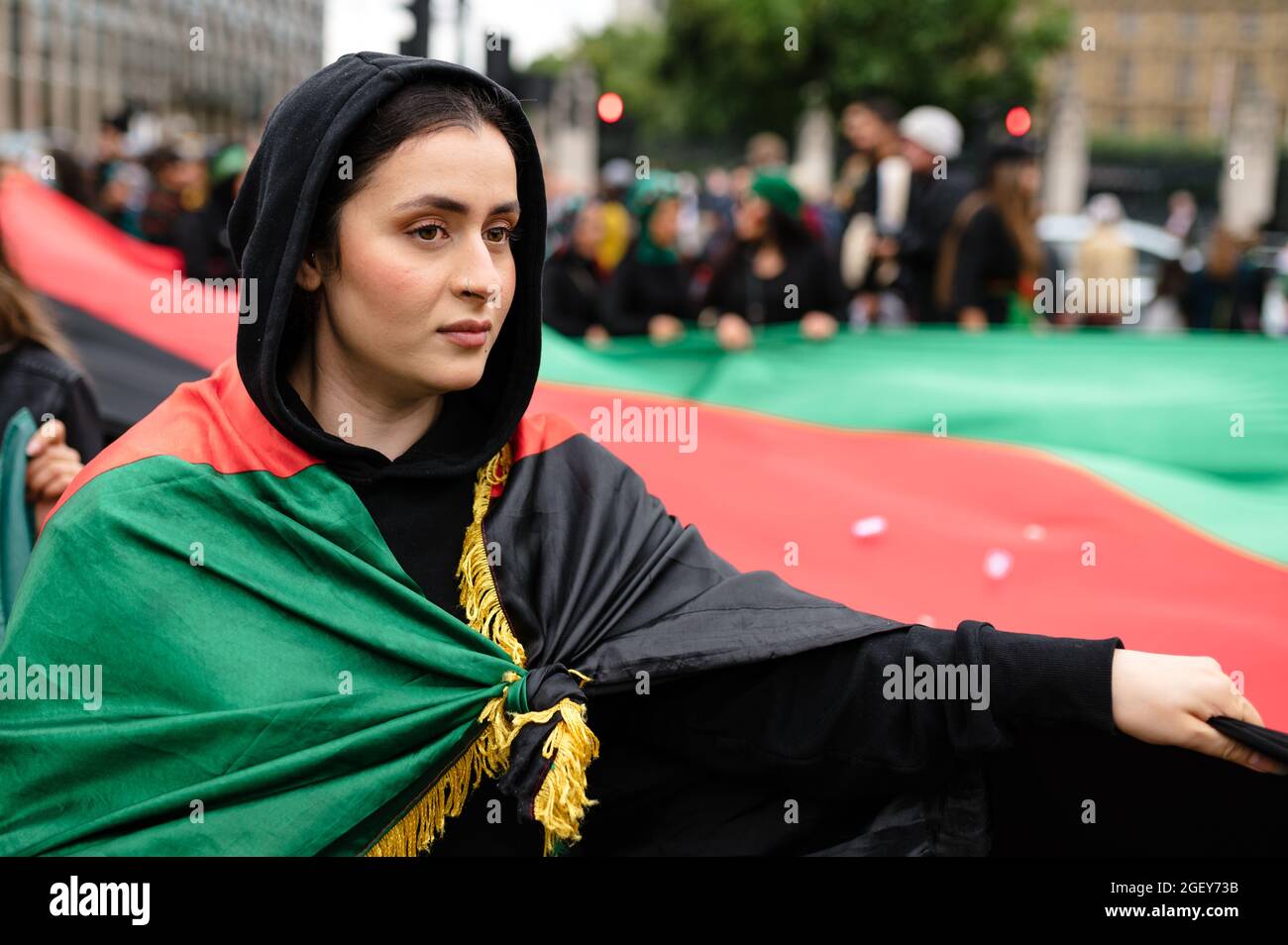 London, UK. 21 August 2021. Protest in support of Afghan people in ...
